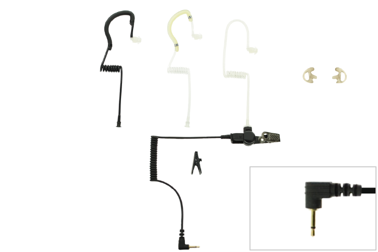 Acoustic Tube Listen-Only Earpiece for Radio Speaker Mics with a 2.5mm ...